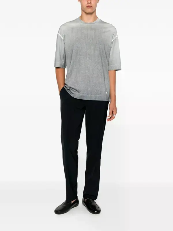 Emporio Armani Ombré-effect Logo-plaque T-shirt