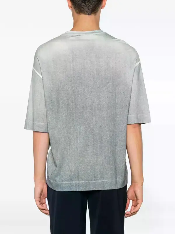 Emporio Armani Ombré-effect Logo-plaque T-shirt