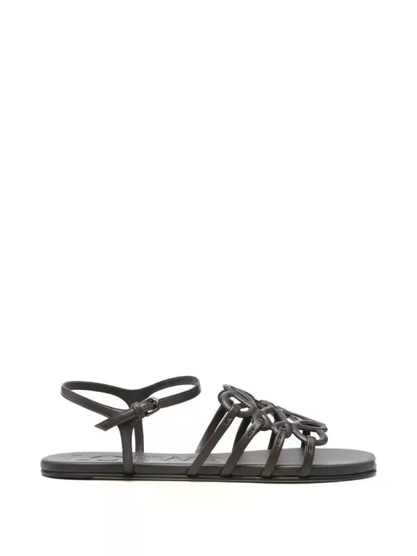 Loewe Anagram Cut-out Sandals - Brown