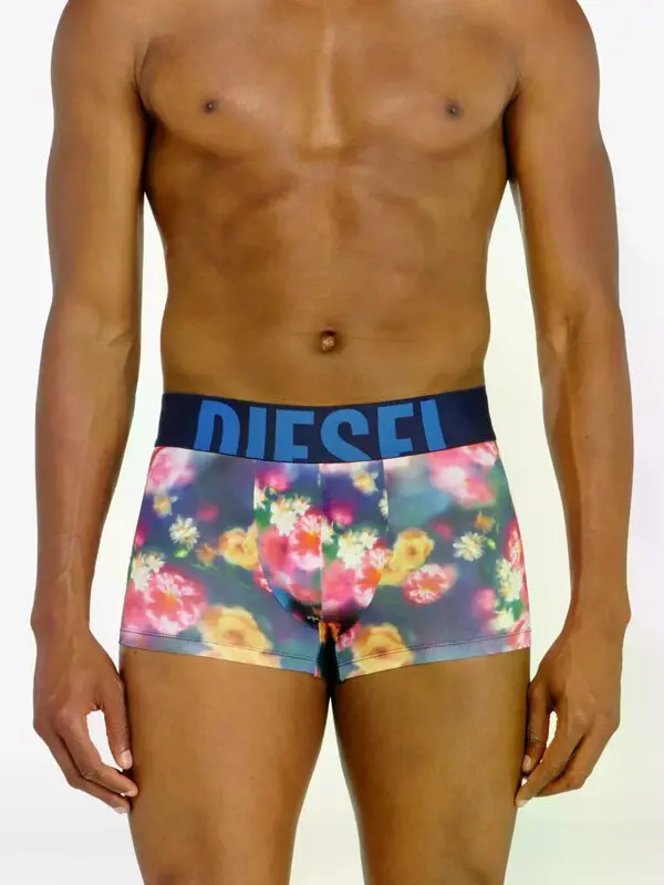 DIESEL® Floral-print Boxer - Blue
