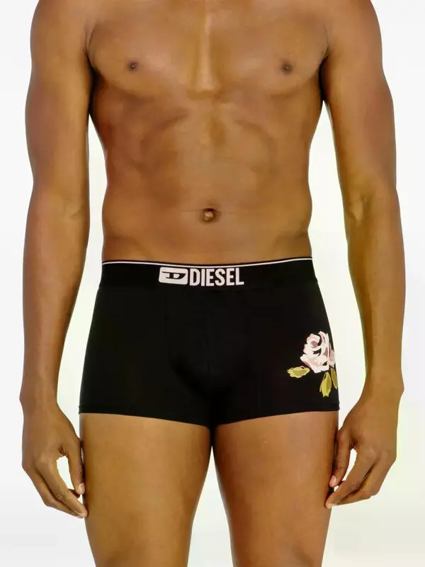 DIESEL® Logo-waistband Boxer - Black
