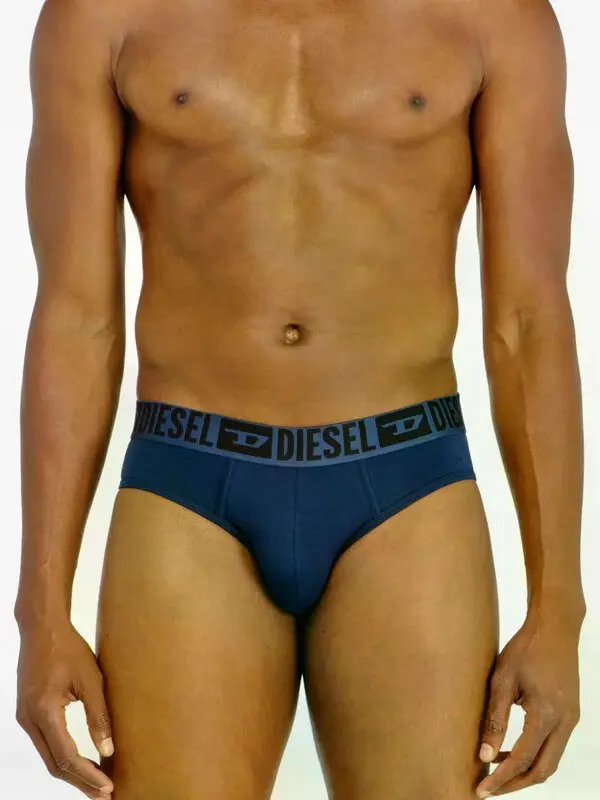 DIESEL® Logo-waistband Cotton Briefs