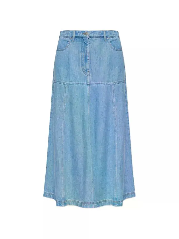 Munthe Panelled Denim Maxi Skirt - Blue