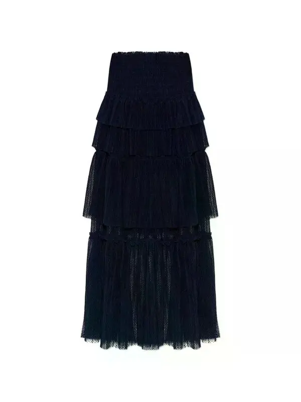 Munthe Tiered Ruffled Maxi Skirt - Blue