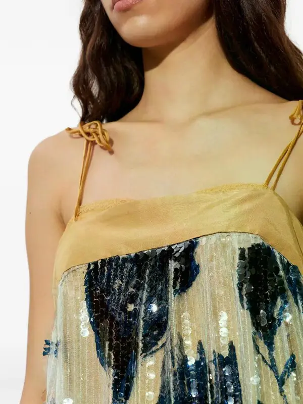 Munthe Nara Sequin-embellished Floral-print Midi Dress