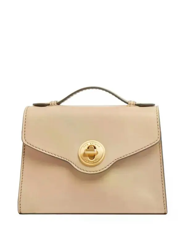 THE BRIDGE Leather Twist-lock Tote Bag
