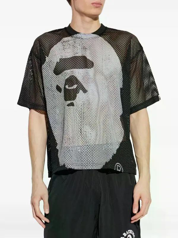A BATHING APE Water Print Ape Head Relaxed-fit T-shirt
