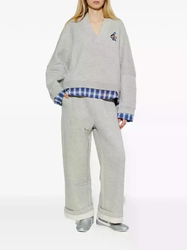 Munthe Nohlan Check-waistband Turn-up Track Pants
