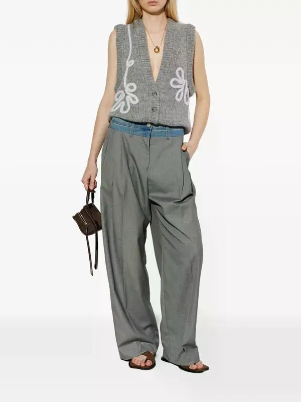 Munthe Panelled Wide Leg Trousers