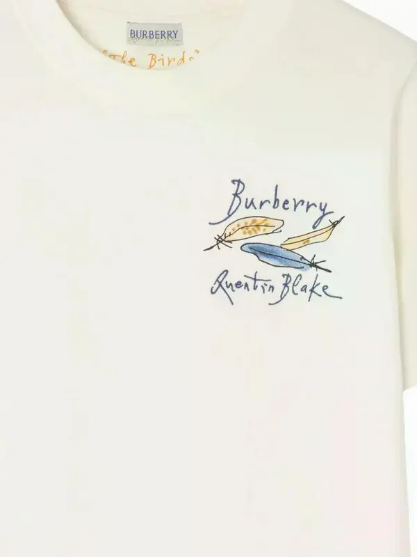 Burberry X Sir Quentin Blake Feather-print Cotton T-shirt