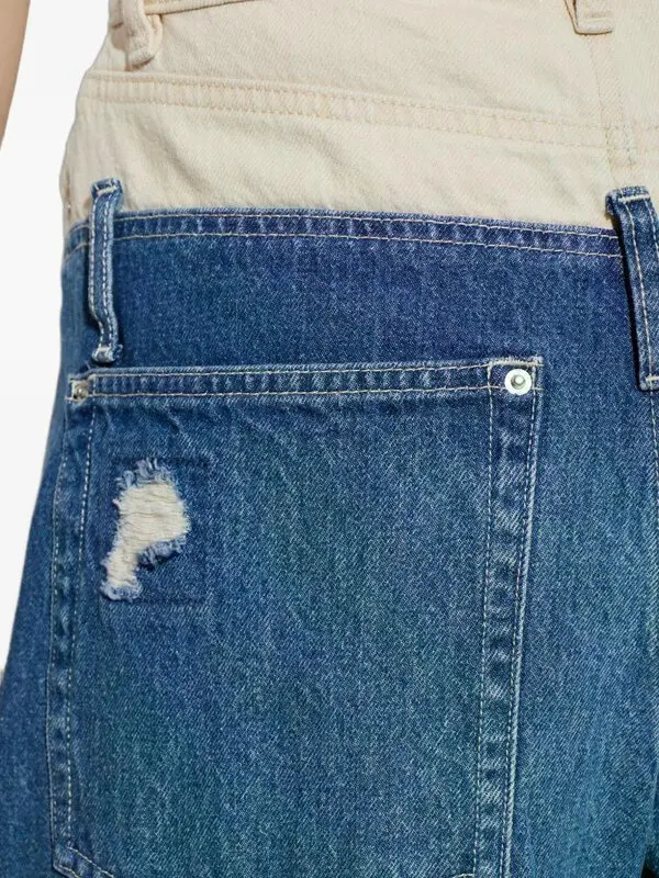 Munthe Nezza Distressed Layered-waist Jeans