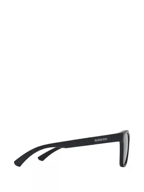Burberry Textured Check Square Sunglasses - Black