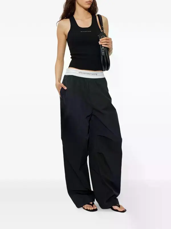 Alexander Wang Cotton Logo Waistband Track Pants