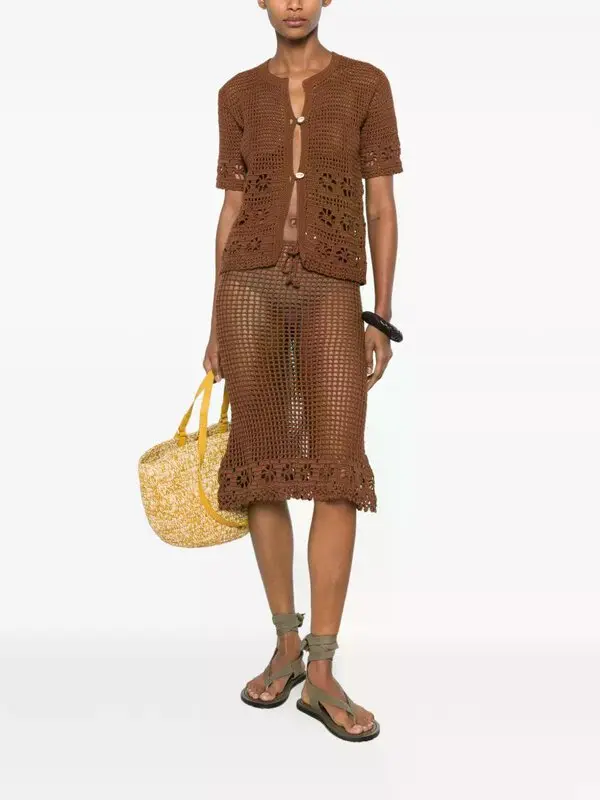 TERRY PUESTO Crochet-knit Cardigan
