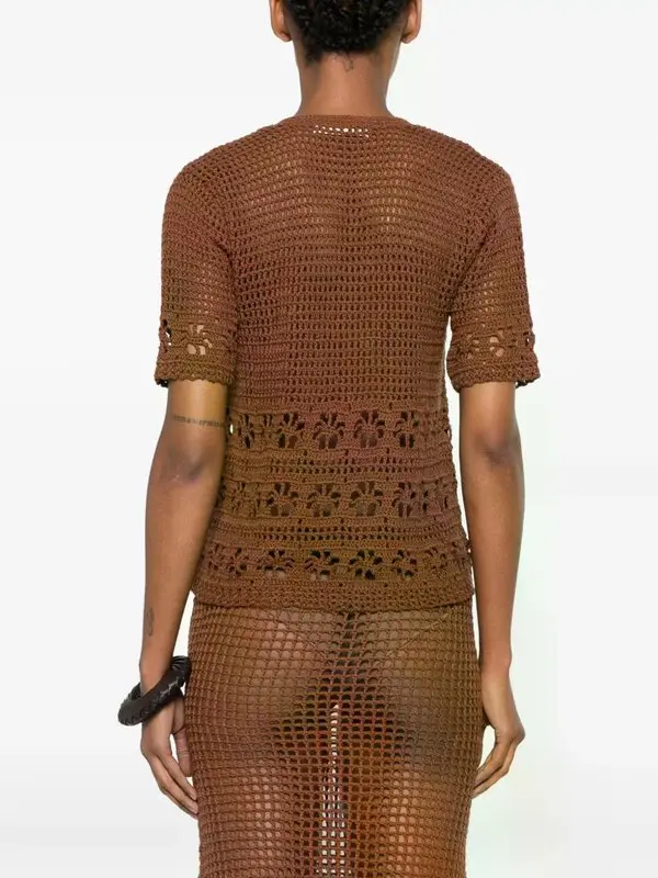 TERRY PUESTO Crochet-knit Cardigan
