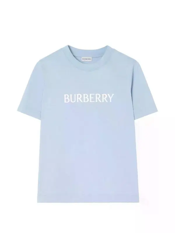 Burberry Logo Cotton T-shirt - Blue