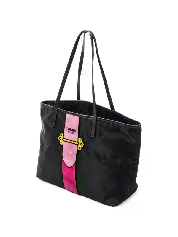 Prada Ricamo Trompe L'oeil Tote Bag