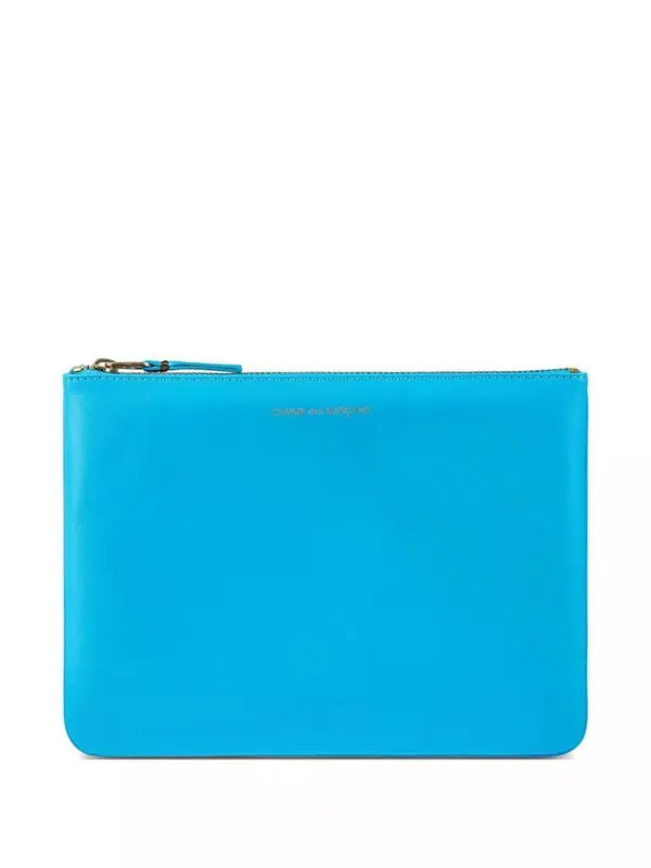 Comme Des Garçons Logo-print Leather Pouch
