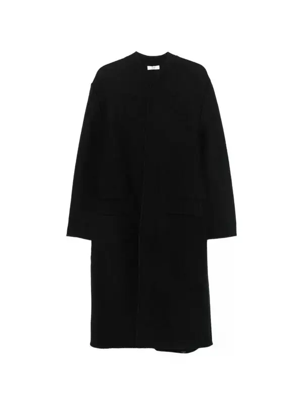 RIER Walker Fleece-texture Coat - Black