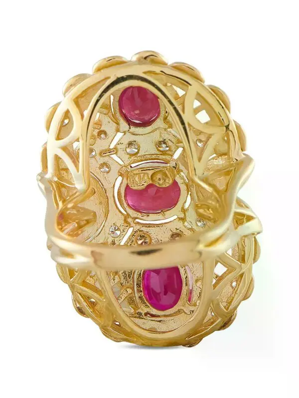 LB EXCLUSIVE 14k Yellow Ruby And Diamond Ring