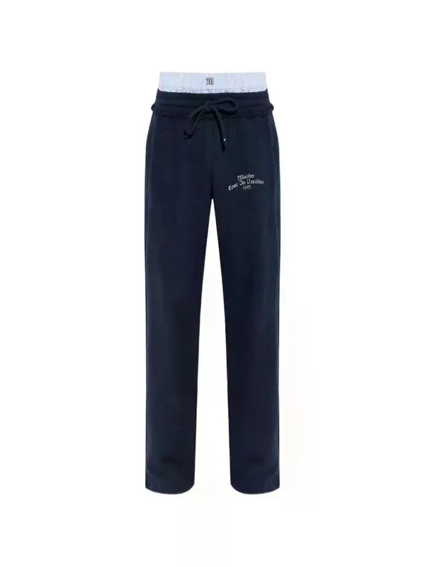 MISBHV Layered Waffle-knit Track Pants - Blue