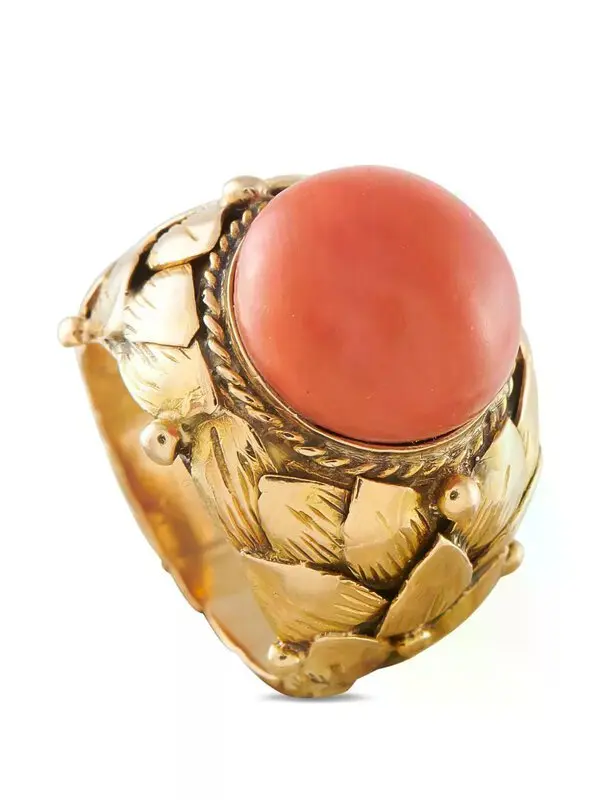LB EXCLUSIVE Coral Leaf Motif Ring