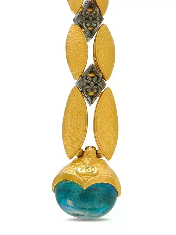 Konstantino Yellow Topaz And Black Diamond Drop Earrings