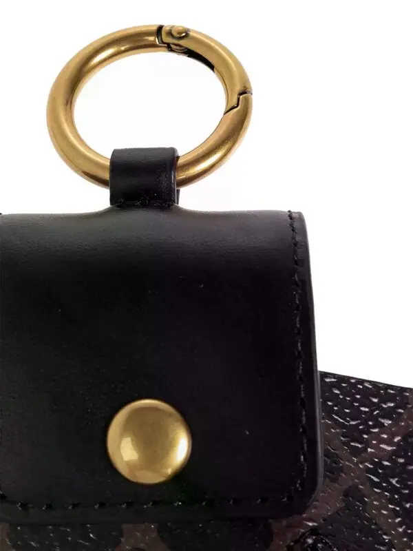 BY MALENE BIRGER Monogram-print Logo-plaque Earbud Case - Brown