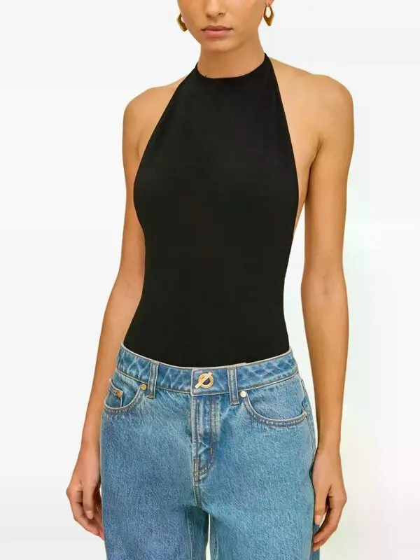 Cult Gaia Minnie Halterneck Backless Bodysuit - Black
