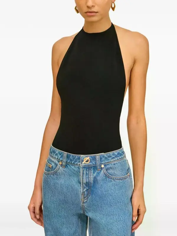 Cult Gaia Minnie Halterneck Backless Bodysuit - Black