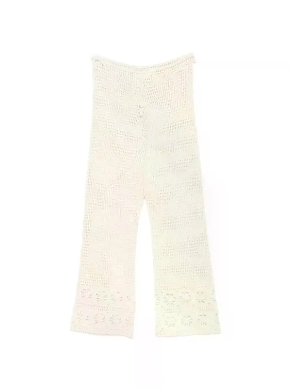 TERRY PUESTO Cream Crochet Knit Trousers - Neutrals