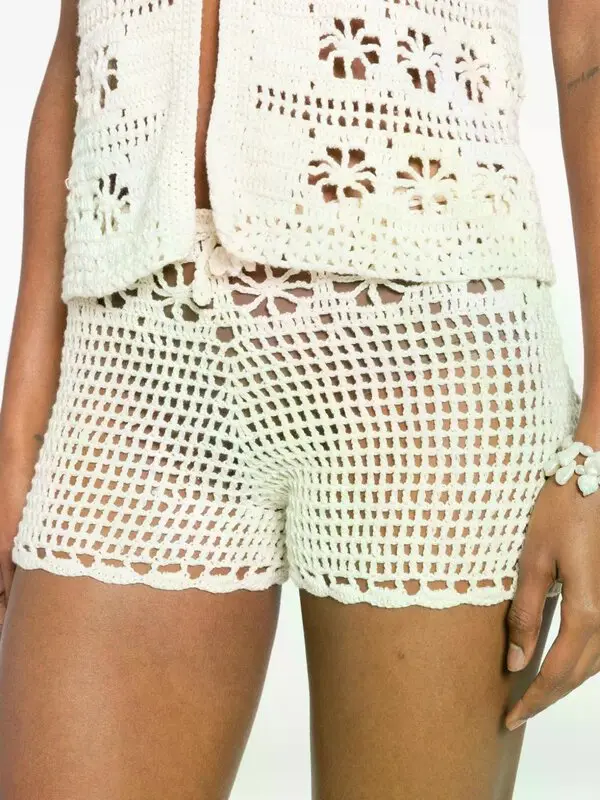 TERRY PUESTO Lido Crochet-knit Shorts