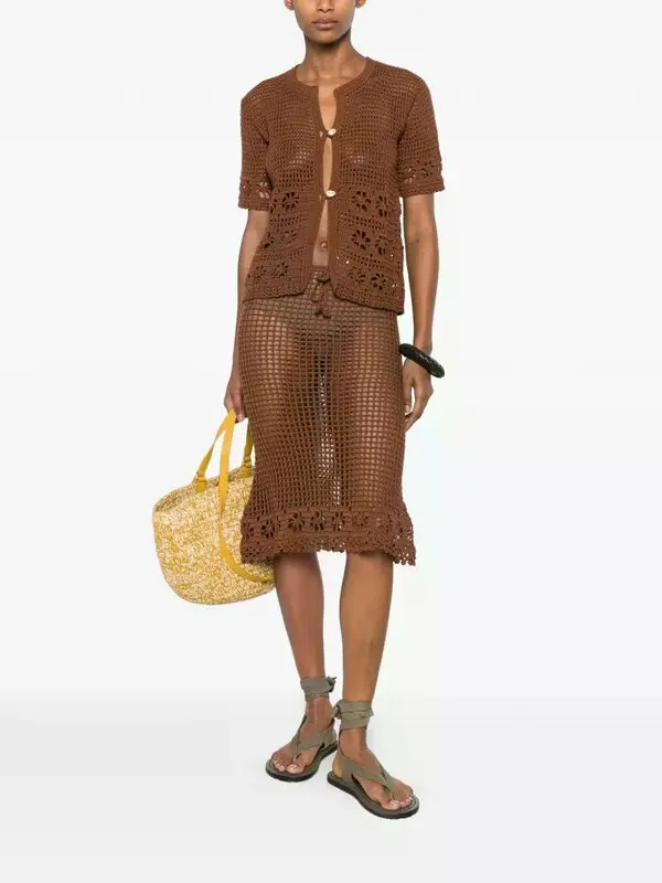 TERRY PUESTO Sara Crochet-knit Skirt