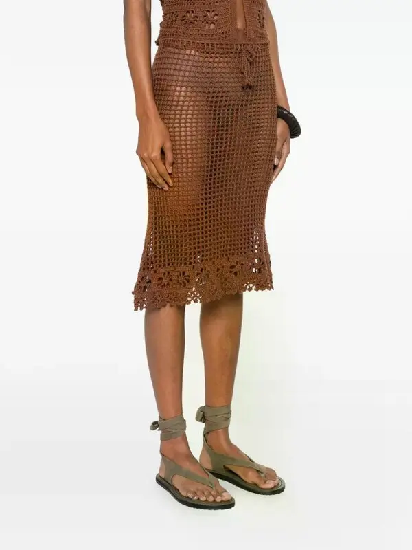 TERRY PUESTO Sara Crochet-knit Skirt