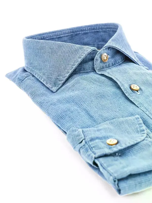 BORRIELLO NAPOLI Denim-effect Cotton Shirt
