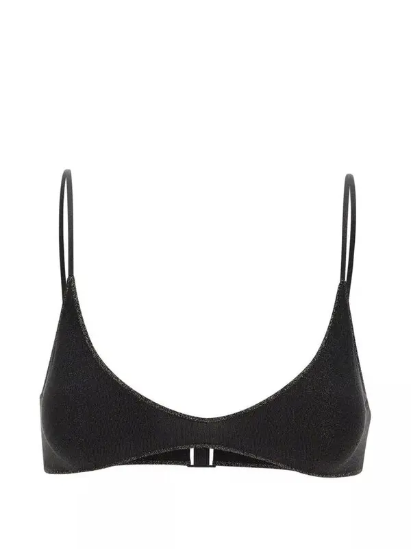 MC2 SAINT BARTH Paloma Lurex Bikini Top - Black