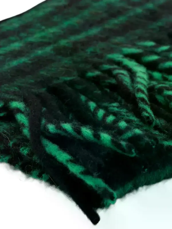 Marni Check-pattern Fringed Scarf