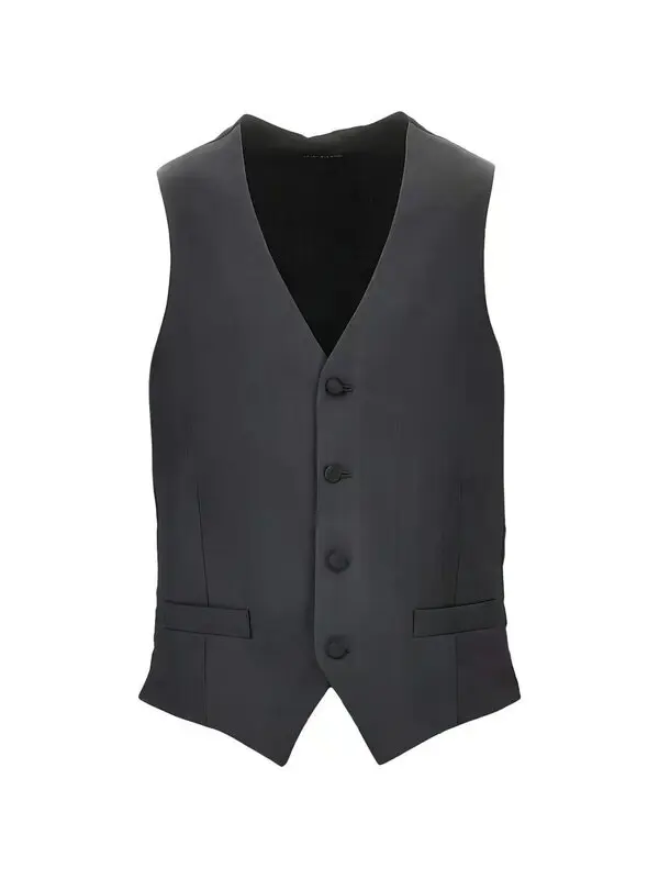 LUIGI BIANCHI Single-breasted Waistcoat - Grey