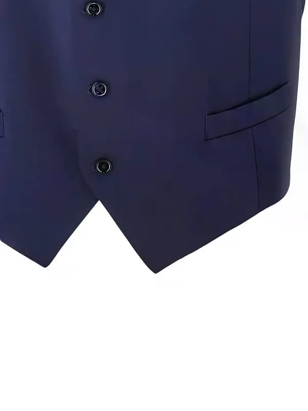 LUIGI BIANCHI Single-breasted Wool Waistcoat