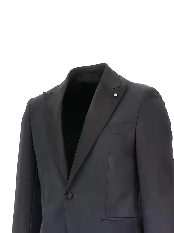 LUIGI BIANCHI Peak-lapel Single-breasted Suit