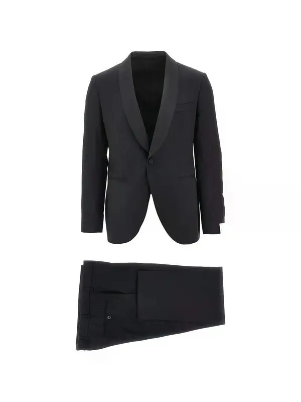 LUIGI BIANCHI Shawl-lapel Single-breasted Wool Suit
