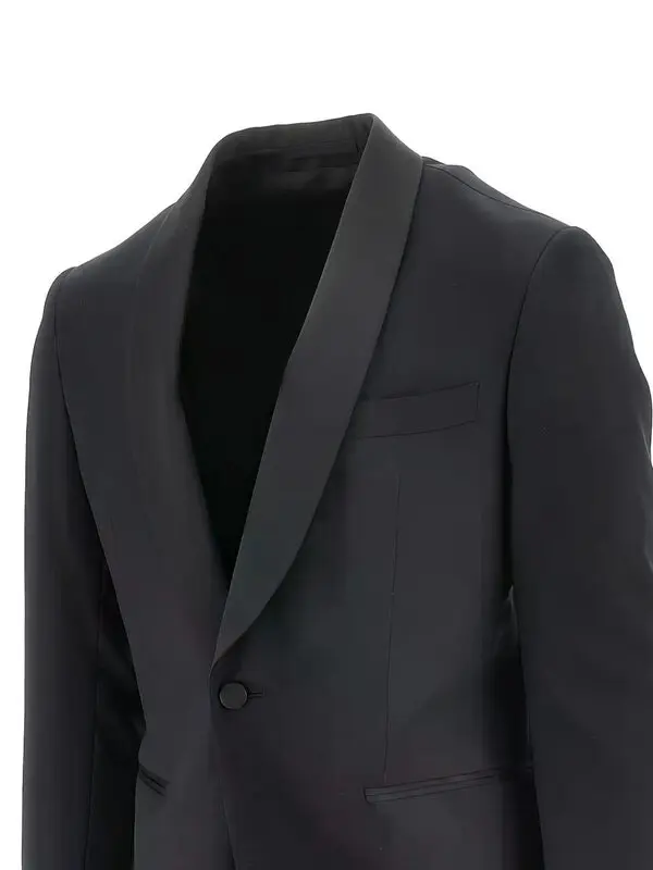 LUIGI BIANCHI Shawl-lapel Single-breasted Wool Suit