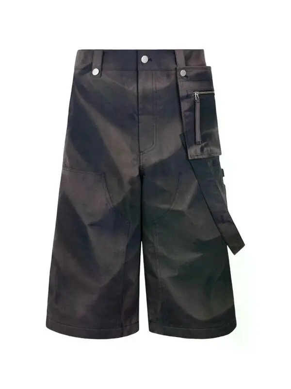 JIYONGKIM Sun-bleached Work Shorts - Blue