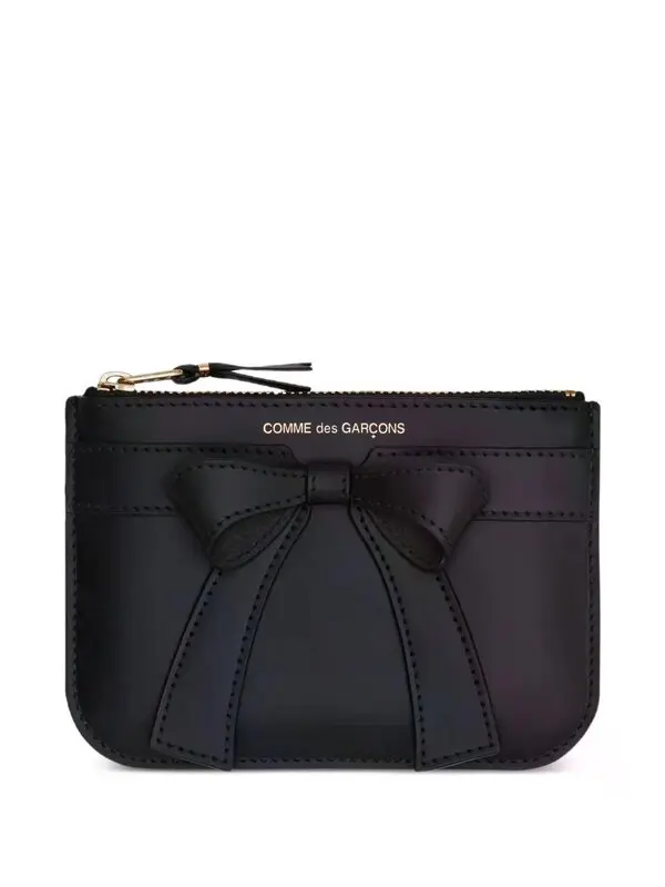 Comme Des Garçons Big Bow Leather Wallet - Black