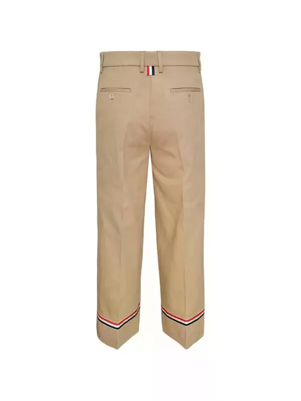 Thom Browne Rwb-stripe Cotton Gabardine Trousers
