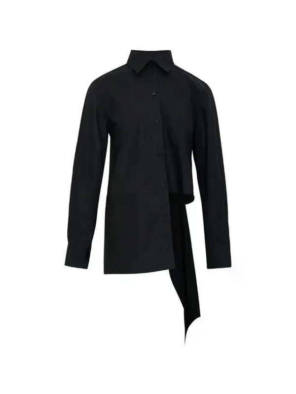 MSGM Asymmetric Hem Shirt - Black
