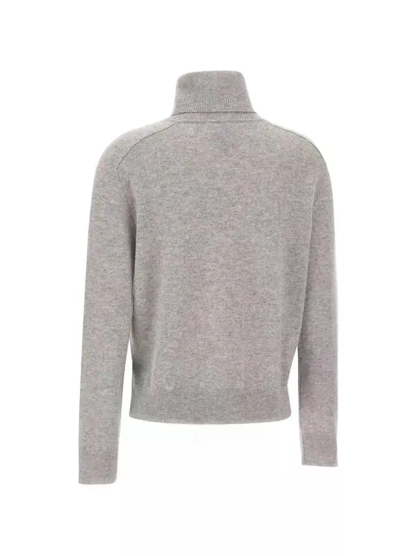 SWEET CASHMERE Ribbed Turtleneck Cashmere Sweater