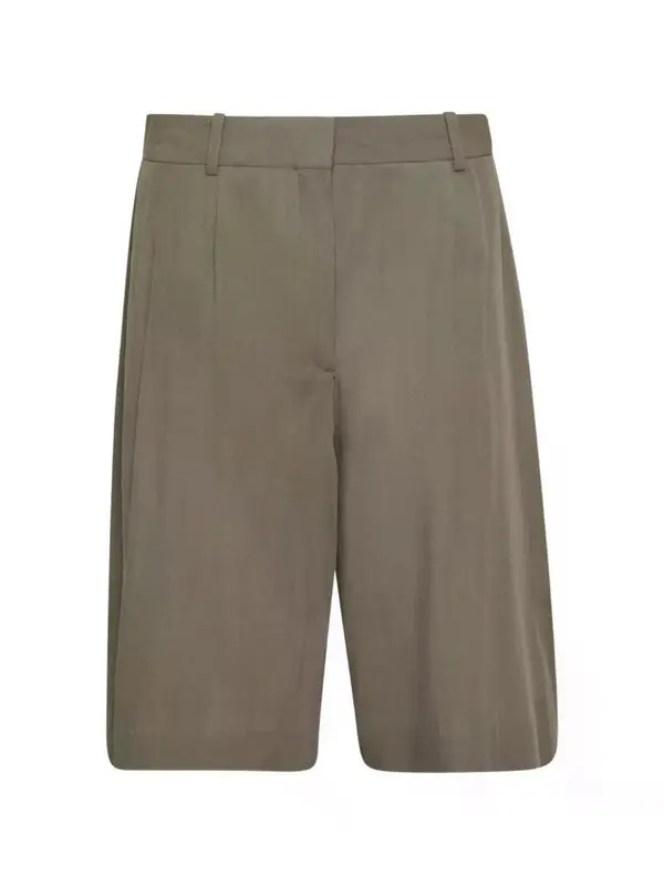 TOTEME Wide-leg Pleated Shorts - Neutrals