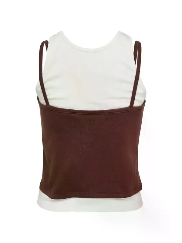 REST & RECREATION Layered Logo-embroidered Tank Top
