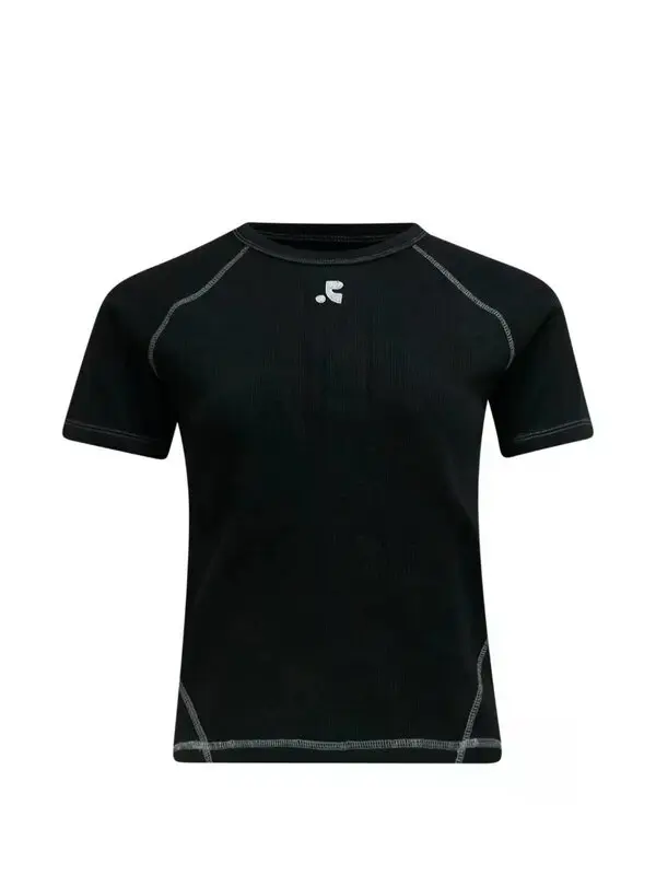 REST & RECREATION Raglan Sleeve Athletic Compression T-shirt - Black